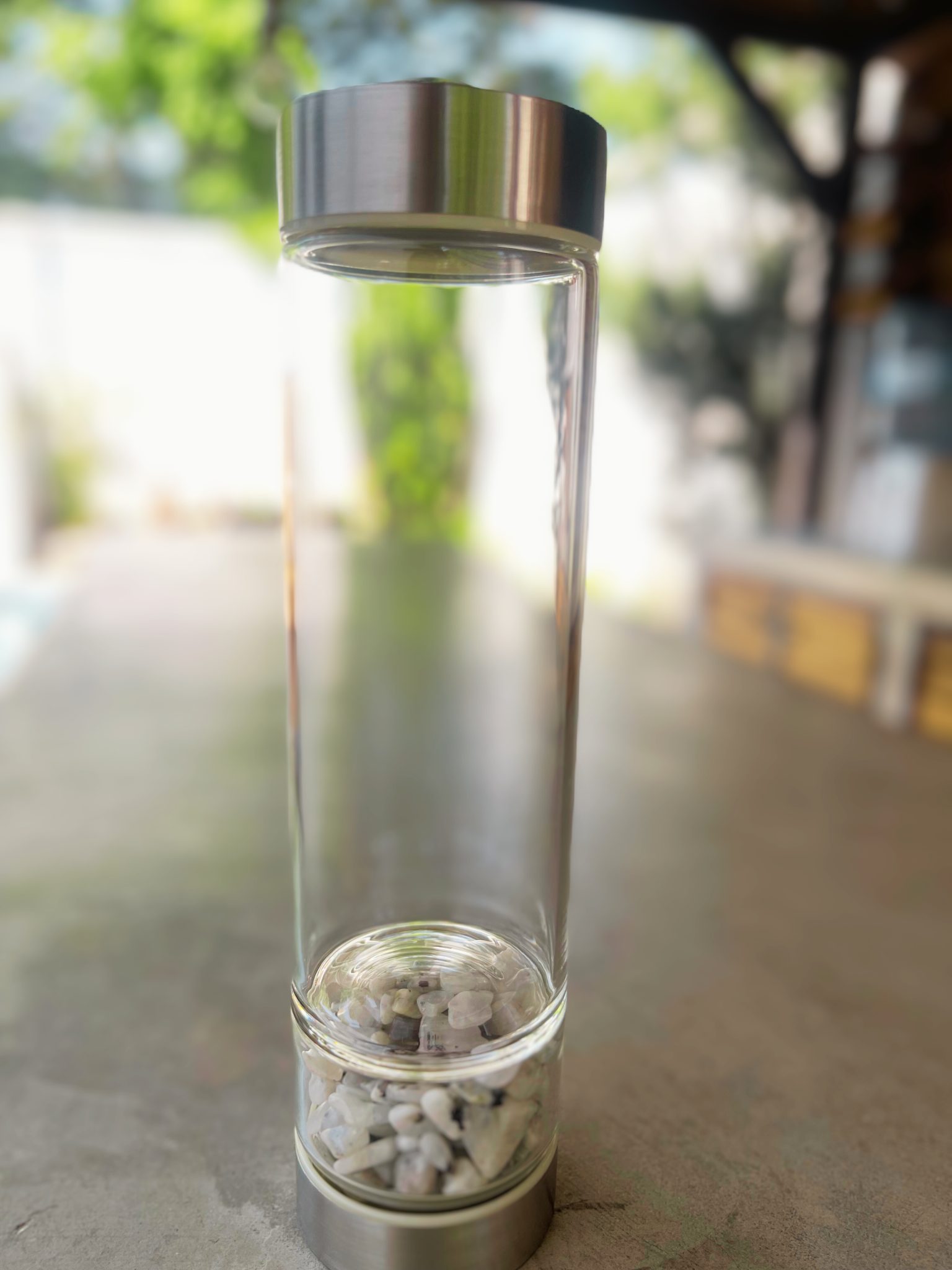 Botella cuarzo turmalinado – Tierra Cristales